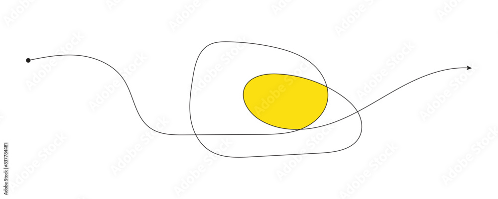 Set of messy clew symbols line of symbols with scribbled round element ...