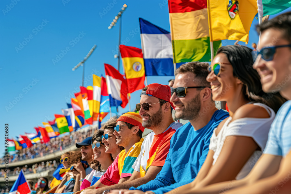 International fans from different countries celebrate the 2024 Olympic ...