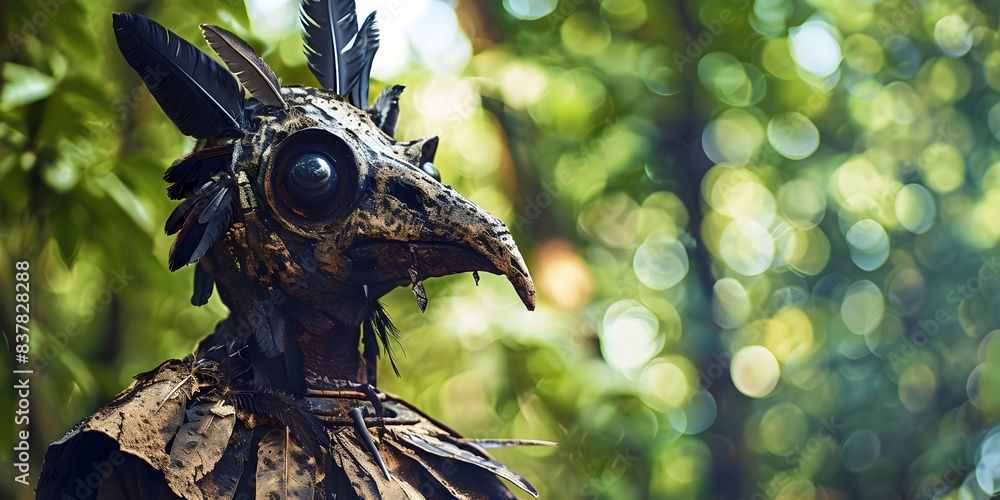 Ugly bird in the woods, ai generated. Stock Illustration | Adobe Stock