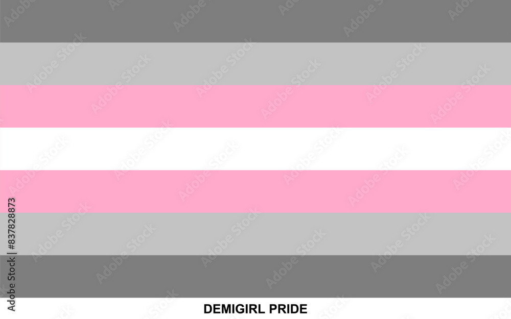 Flag of DEMIGIRL PRIDE, DEMIGIRL PRIDE flag Stock Vector | Adobe Stock