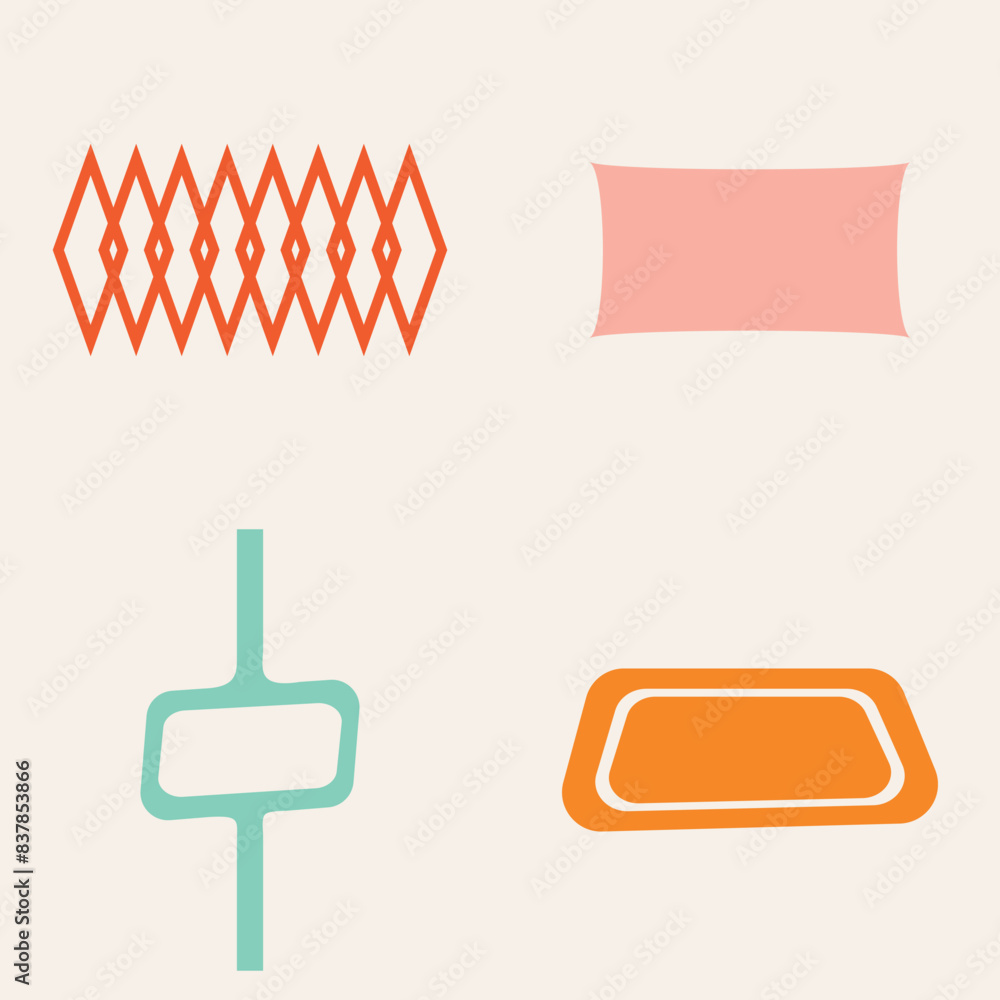 50s Mid Century Modern Shapes, Elements, Logos, Signs, Fifties, 1950s ...