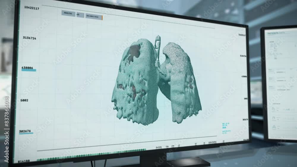 Patients Lung Pneumonia Disease Treatment Applying High Tech Mri Scan ...