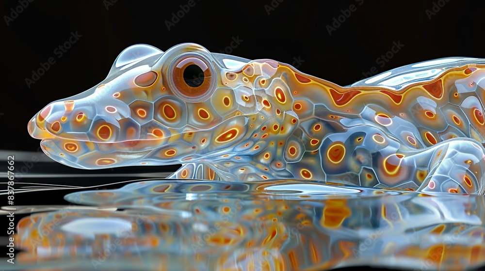 High-resolution illustration of platypus skin, highlighting its smooth ...