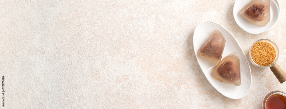 Zongzi, crystal ice rice dumpling for Dragon Boat Festival food. Stock ...