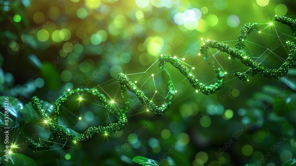 An engaging biotech-themed background with geometric shapes in a ...