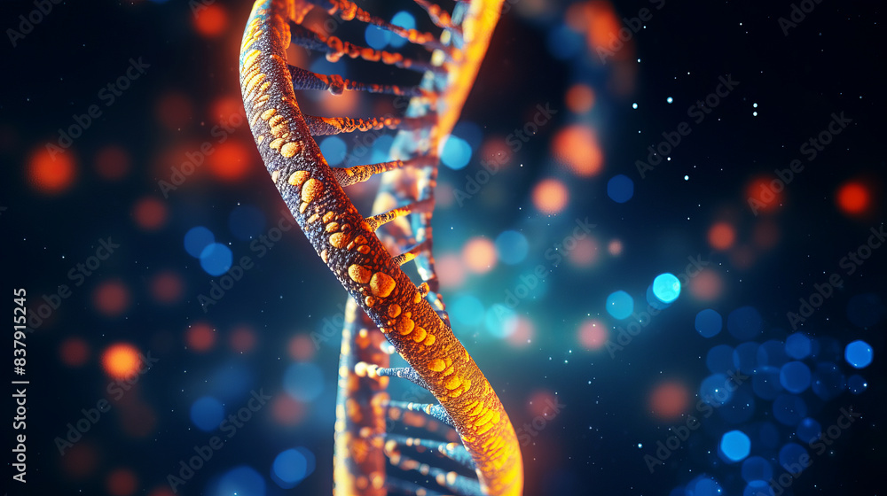 High-Resolution 3D DNA Structure Model for Genetic Research, Showing ...
