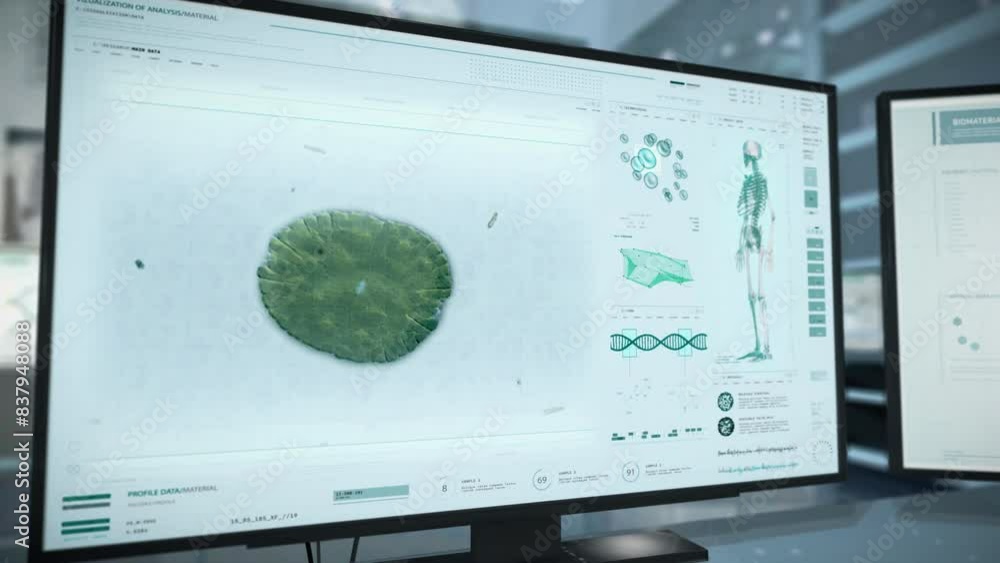 Inspecting microscopic cells division process at health care facility ...