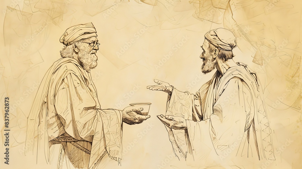 Biblical Illustration of the Parable of the Ten Minas: Nobleman ...