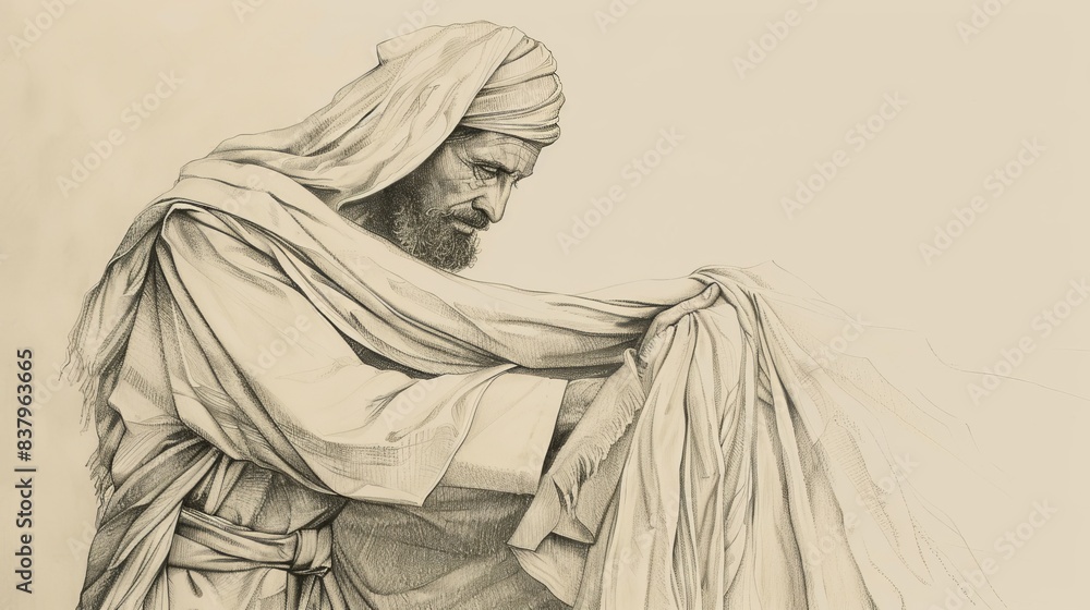 Biblical Illustration of the Parable of the Ten Minas: Servant Hiding ...