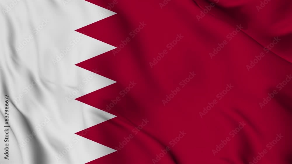 Bahrain flag animation for background in 4k. Happy independence day national flag waving ...