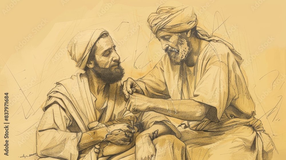Biblical Illustration of the Parable of the Good Samaritan: Samaritan ...