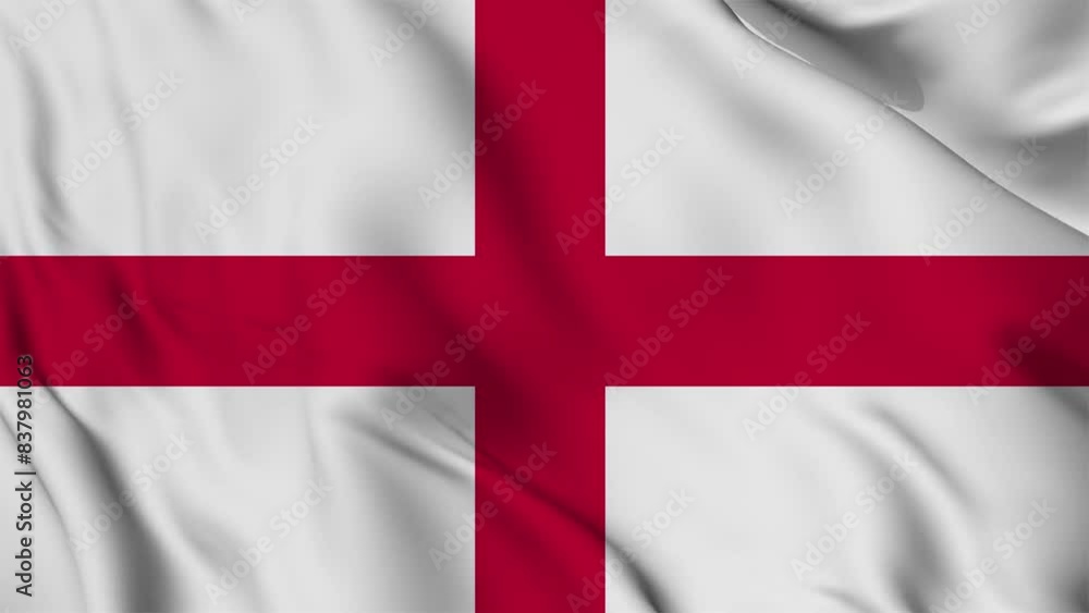 England flag animation for background in 4k. Happy independence day UK ...