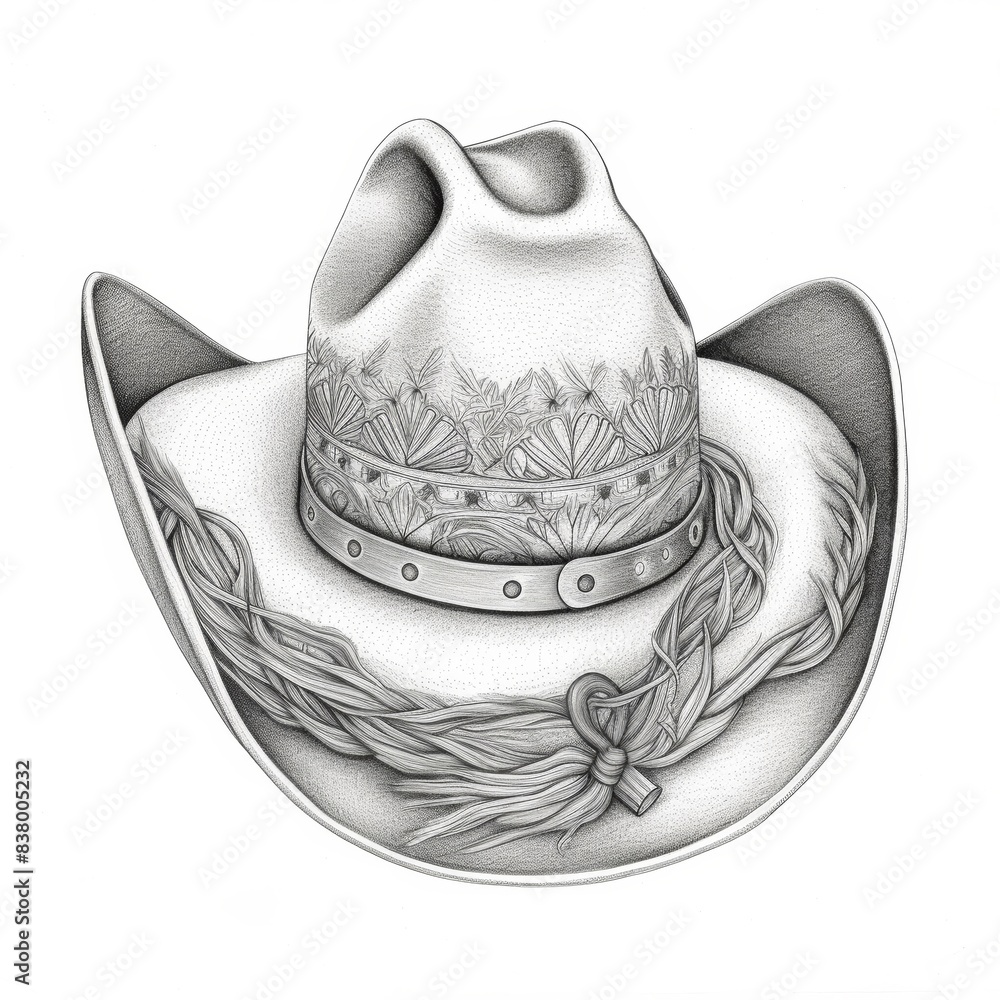 light grayscale simple line art adult coloring page featuring a cowboy ...