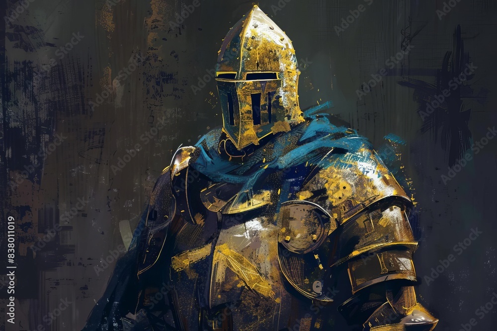 valiant medieval knight in full armor ready for epic battle digital ...