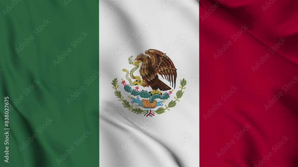 Mexico flag animation for background in 4k. Happy independence day ...