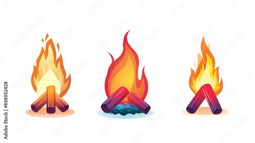 Stages of pixel fire ignition and extinction. Gaming pixel fire ...