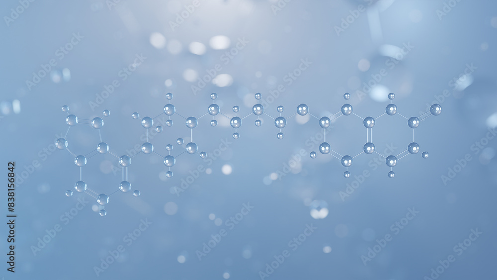 brexpiprazole molecular structure 3d, rexulti, structural chemical ...