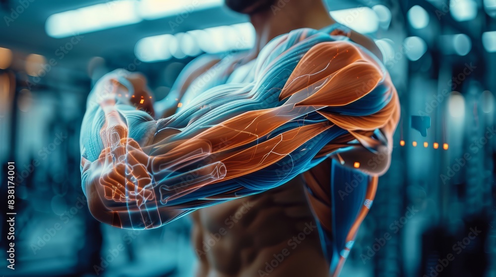 Foto de Kinesiology expert analyzing muscle movement, highlighting ...