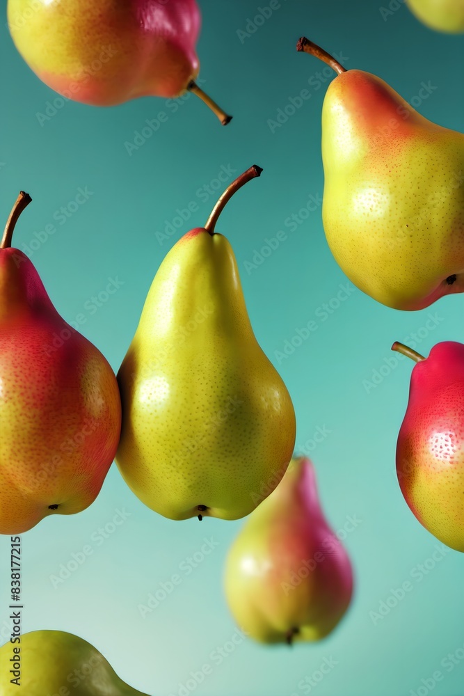 Freshly served fruit in a maximalist style with high contrast, vibrant ...