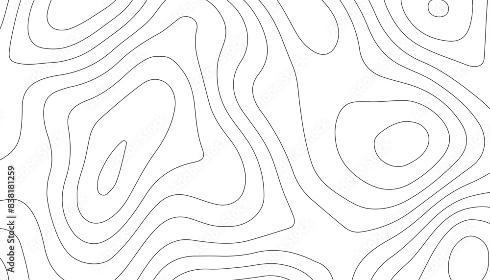 Topographic line map. Abstract circle lines background. Abstract blank ...