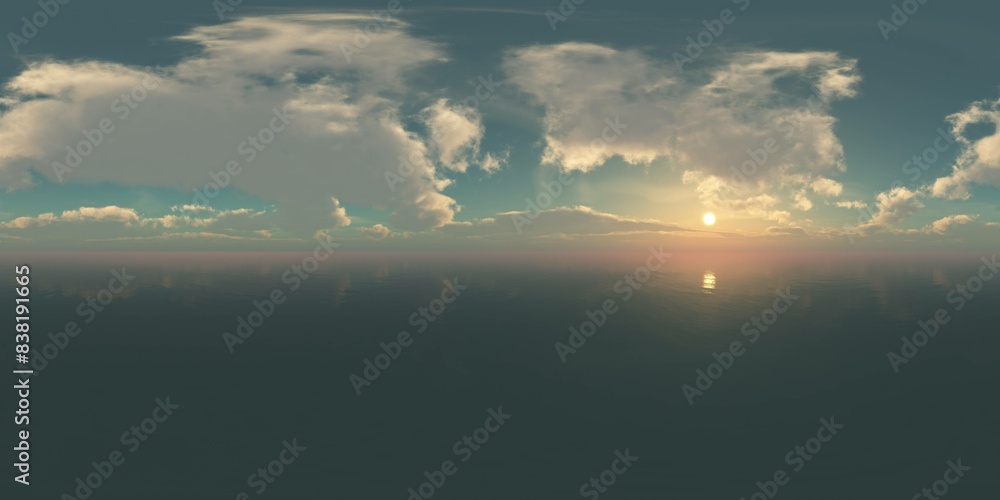 sea panorama, HDRI, environment map , Round panorama, spherical ...