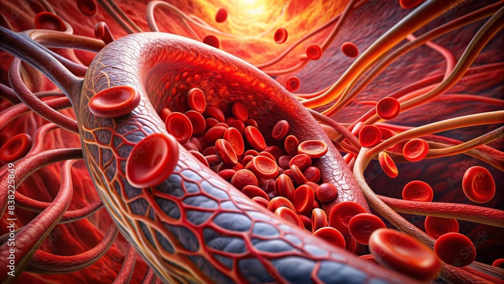 of high blood cholesterol causing thickened arteries and veins ...