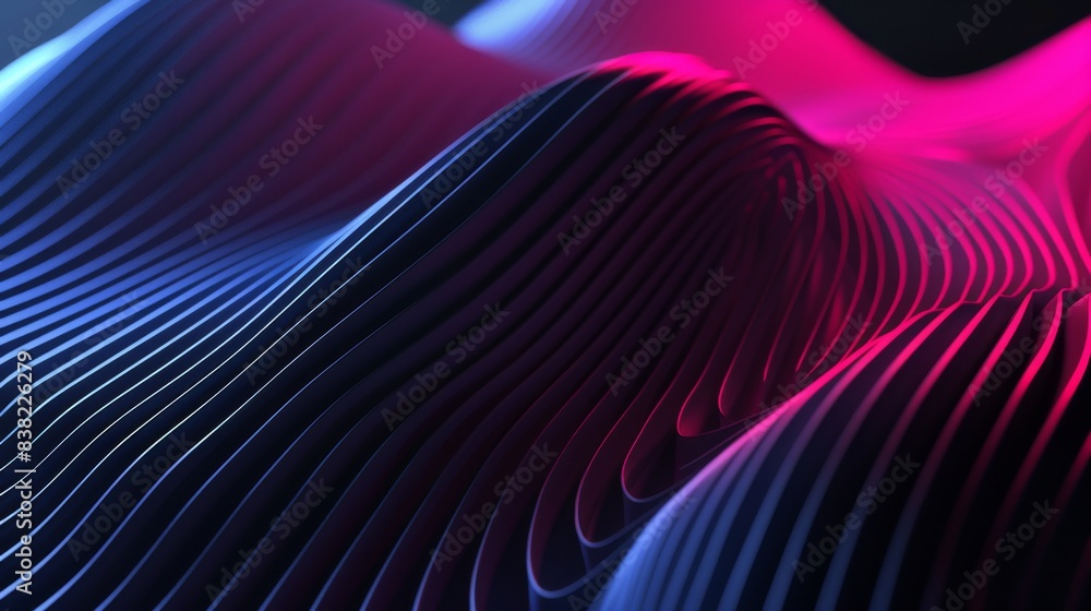 Light emitter glass rendered in 3D with iridescent neon holographic ...