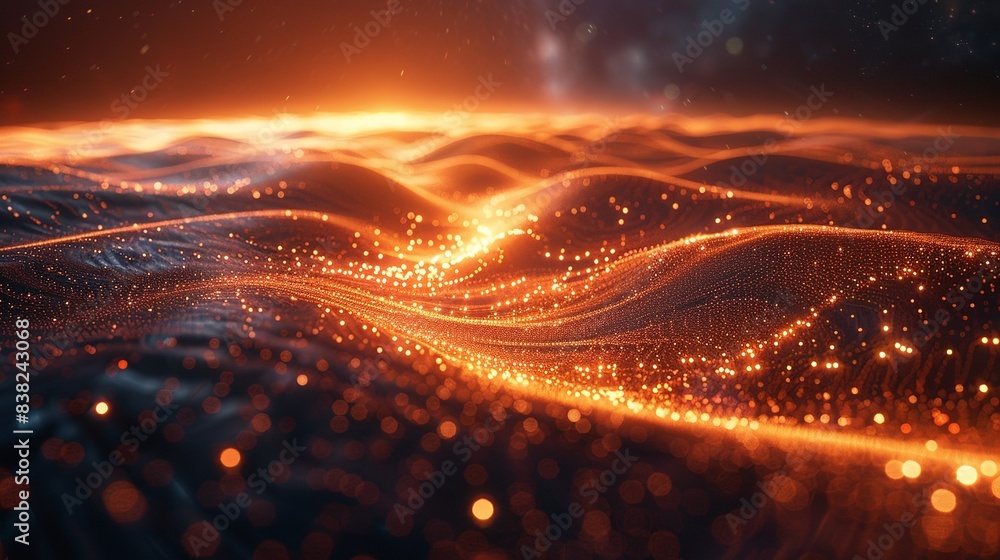 A visualization of cosmic strings, hypothetical one-dimensional defects ...