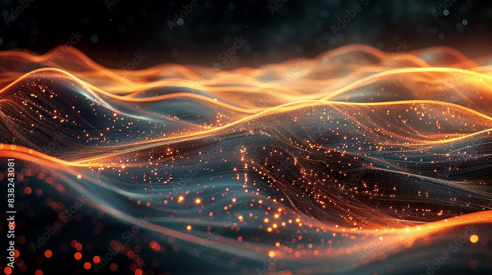 A visualization of cosmic strings, hypothetical one-dimensional defects ...