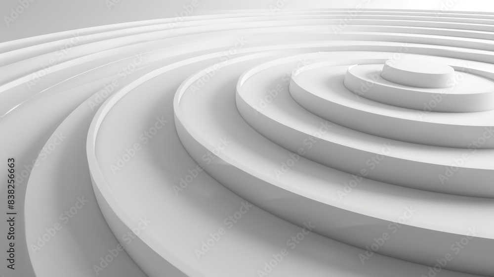 The picture shows a clean and simple 3D render illustration. Abstract ...