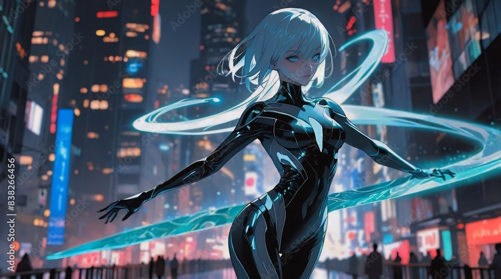 anime style,anime background,anime wallpaper,silver skin character ...