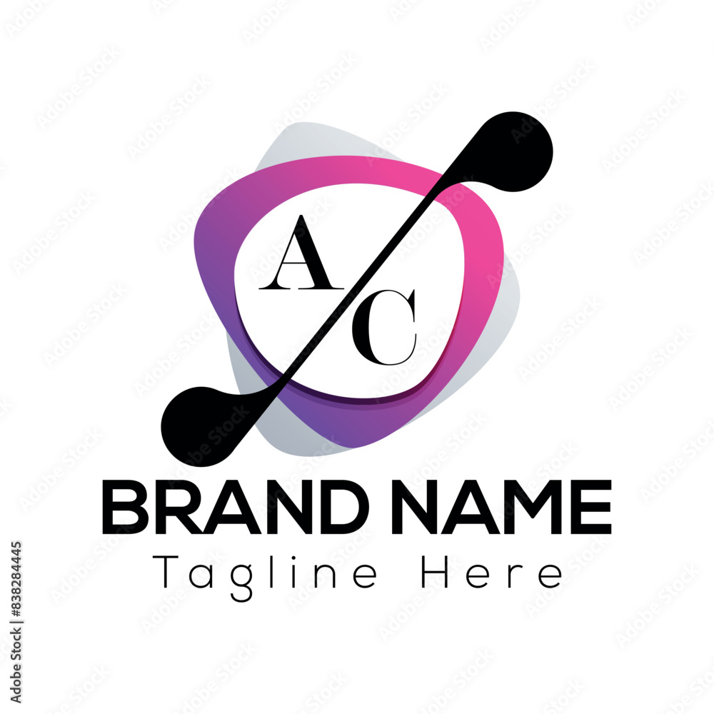 Abstract AC letter modern initial lettermarks logo design Stock Vector ...