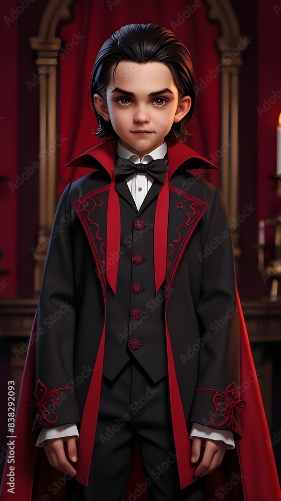 Vlad Tepes Vampire Count Dracula Costume 3D Style Cute Child ...