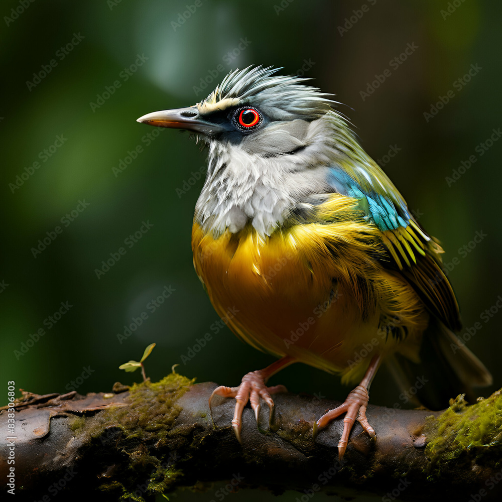 bara throated ball bird green leaves tree flower bird sitting tree ...