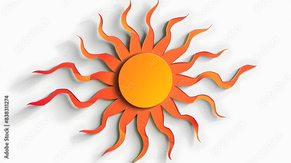 sun png, paper craft clipart isolated on white background, photo, png ...