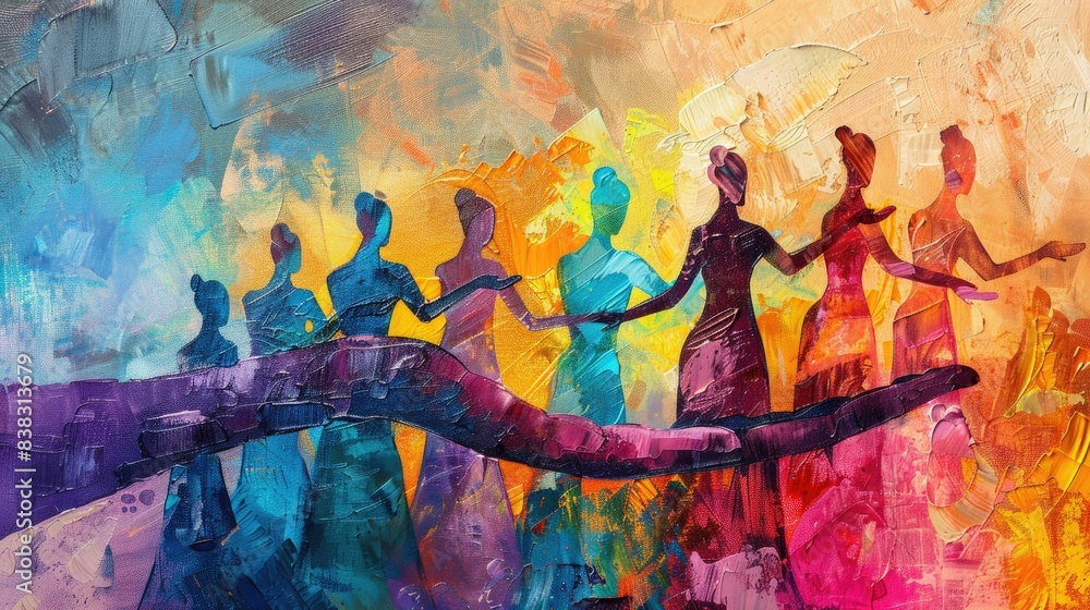 abstract symbolic art of the side view of a womens hand in an elegant ...