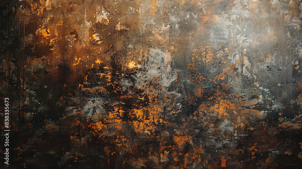 Aged wall with rust and paint, rusty wallpaper backdrop background ...