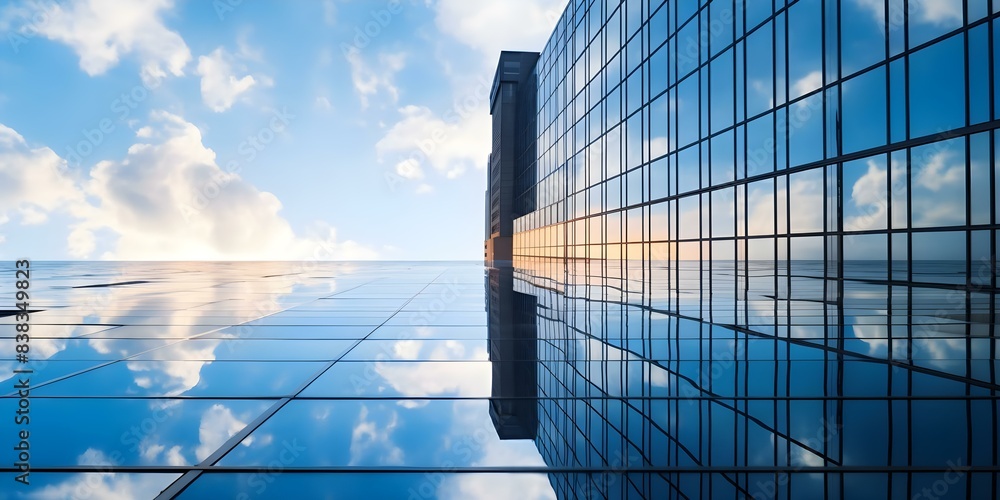 ภาพประกอบสต็อก Reflective Blue Sky Morning View of KL PNB Merdeka 118 ...