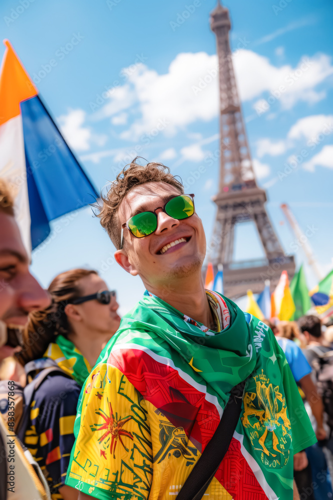 International fans from different countries celebrate the 2024 Olympic ...