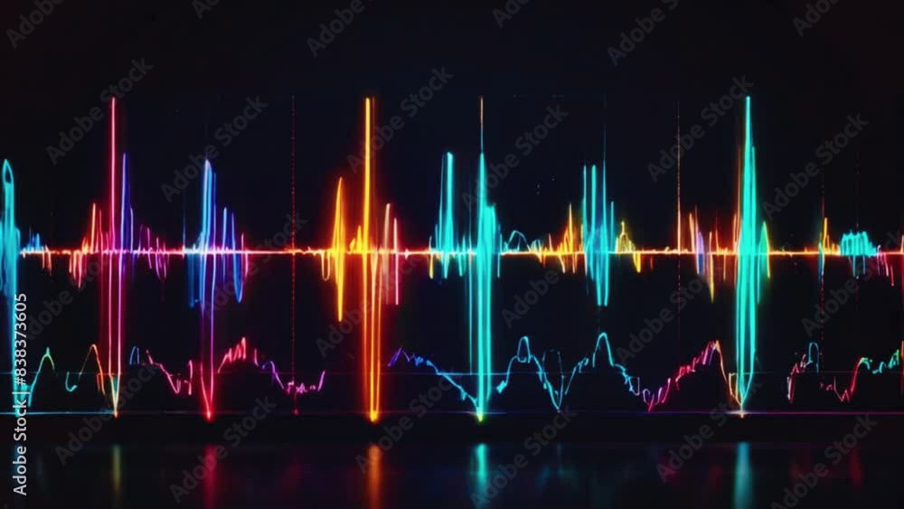 Neon light effects to create VU meters that look like glowing waveforms ...