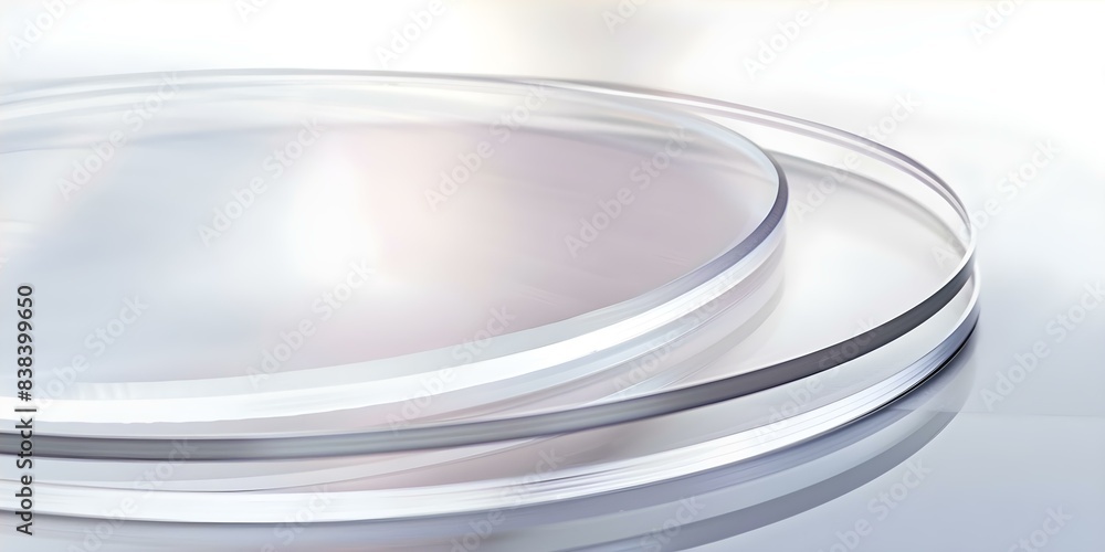 Closeup image of a silicon wafer used in semiconductor manufacturing ...