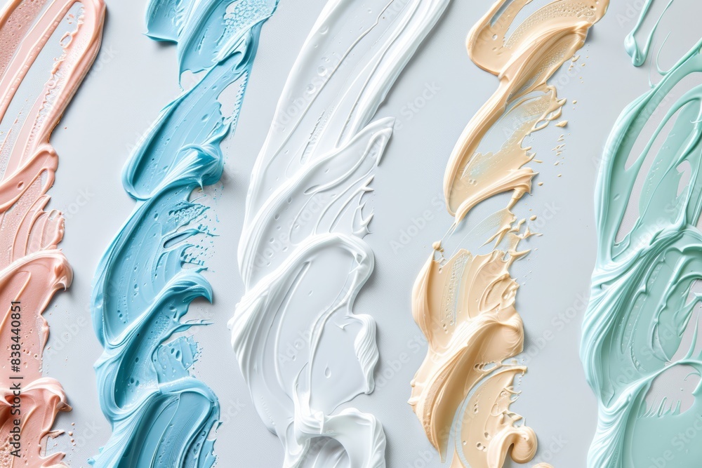 Comparison of Various Toothpaste Textures and Colors on a Clean White ...