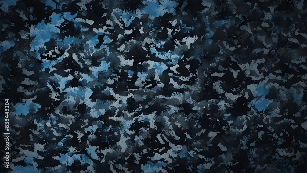 camouflage blue background military texture, dark army wallpaper Stock ...