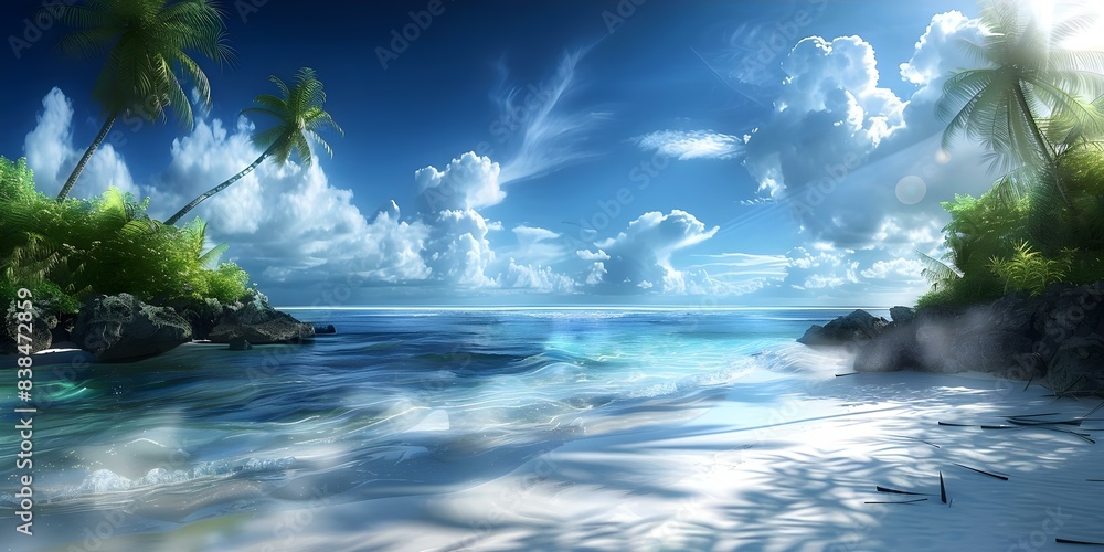 High-Quality 360-Degree HDRI Panorama of a Tropical Beach for Realistic ...