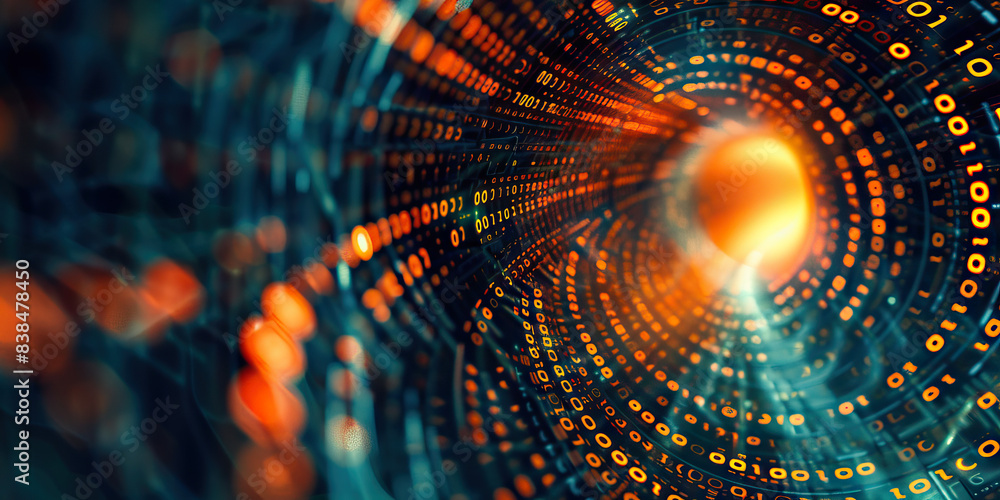 The Octal Odyssey: A map of the binary digits, spiraling outward from a ...