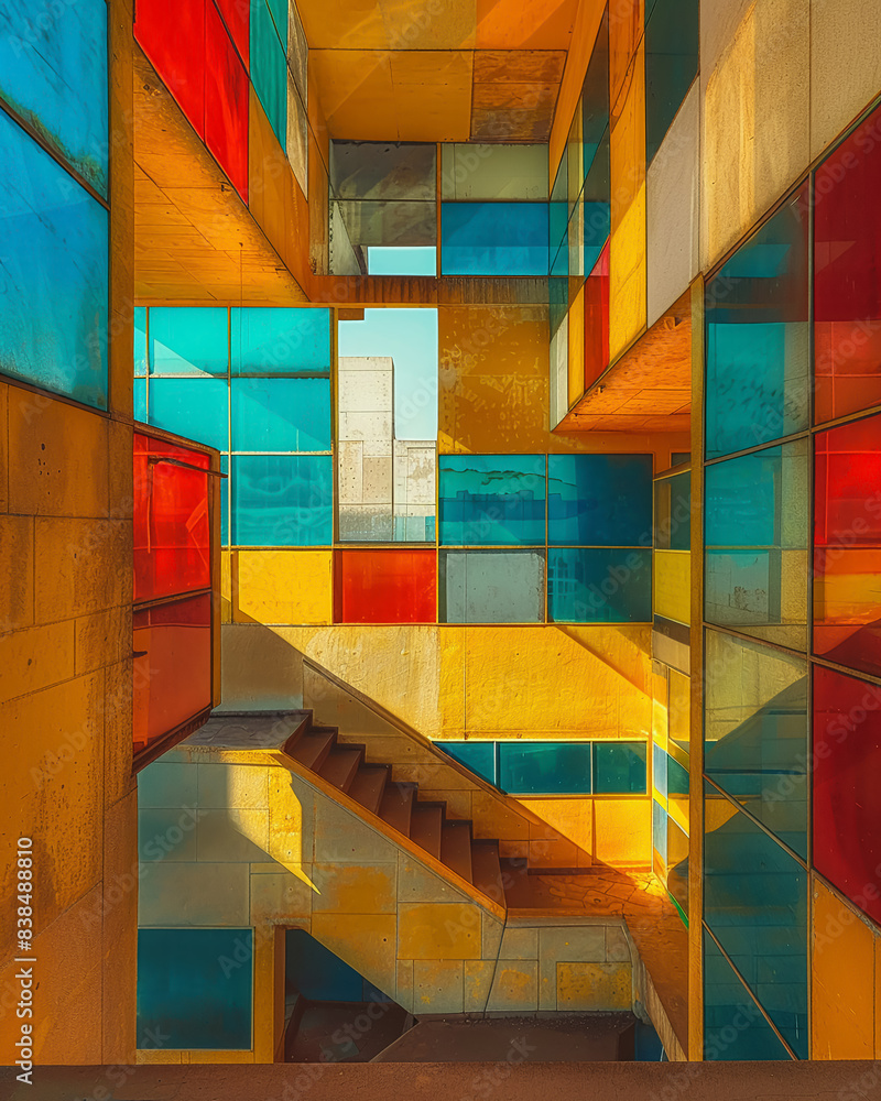 Geometric patterns, Mondrian, primary colors, a museum filled with ...