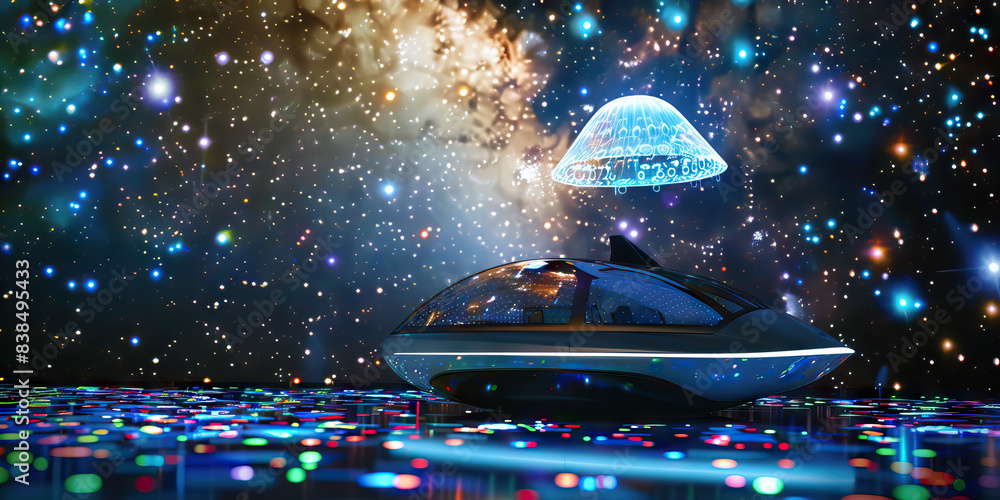 The Holographic Hallucination: A vivid display of holograms, floating ...