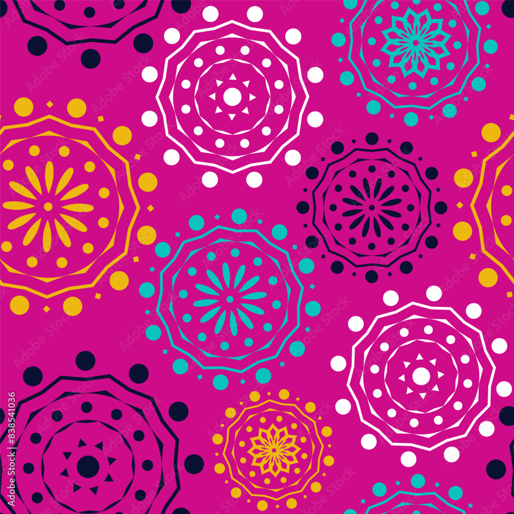 Vector. Perforated geometric patterns Papel Picado pattern. Hispanic ...