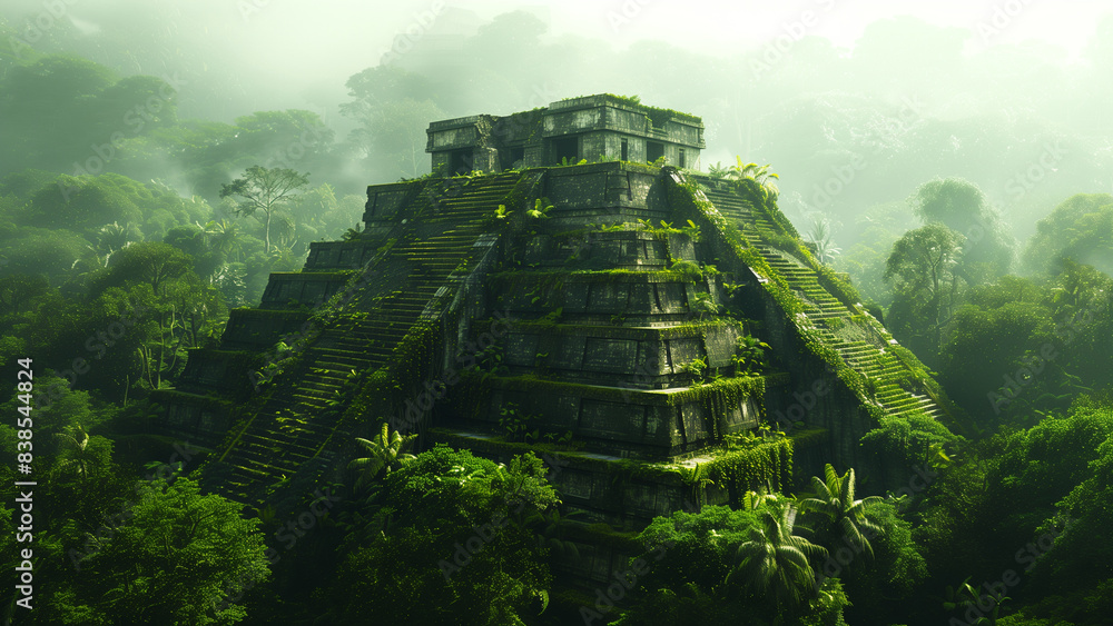 Maya Pyramid - Temple In Jungle, Overgrown Ruins, Nature, Green, Plants ...