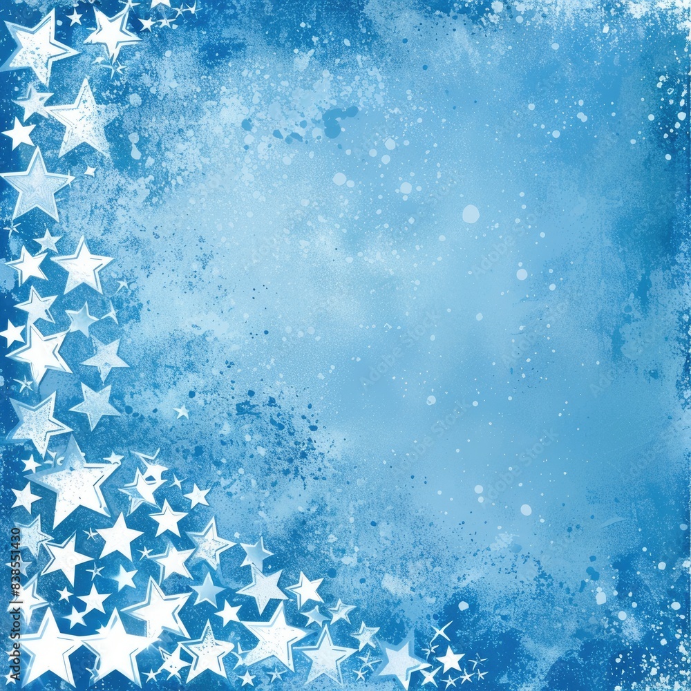 Superstar Background. Light Blue Abstract Background with Stars Corner ...